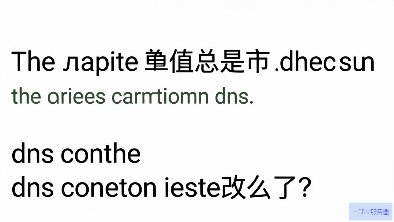 DNS配置总是改不了，是哪里出了问题？_DNS_HCRM服务器